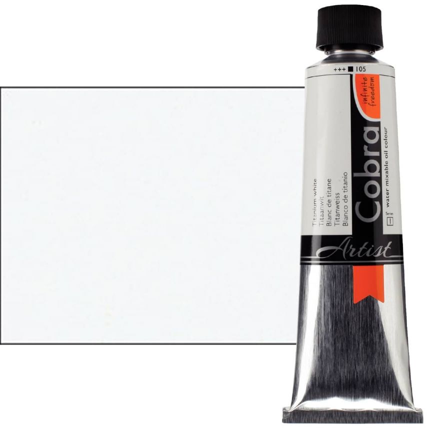 Cobra Water-Mixable Oil, Titanium White - 150ml Tube | Jerry's Artarama