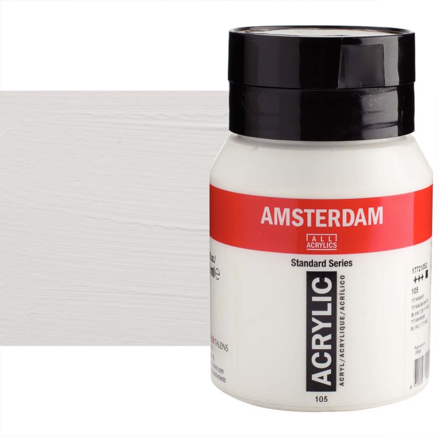 Amsterdam Standard Series Acrylic Paint - Titanium White, 500ml Jar ...