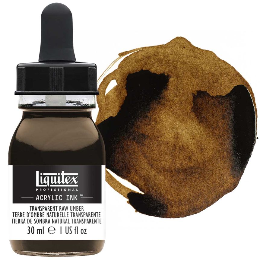 Liquitex Professional Acrylic Ink 30ml Bottle - Transparent Raw Umber ...