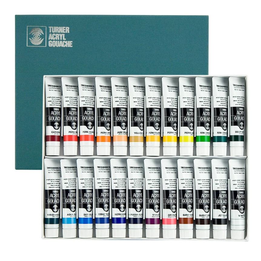 Turner Acryl Gouache Acrylics, Set of 24, 20ml Colors | Jerry's Artarama