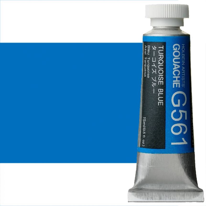 Holbein Artists' Gouache - Turquoise Blue, 15ml Tube | Jerry's Artarama