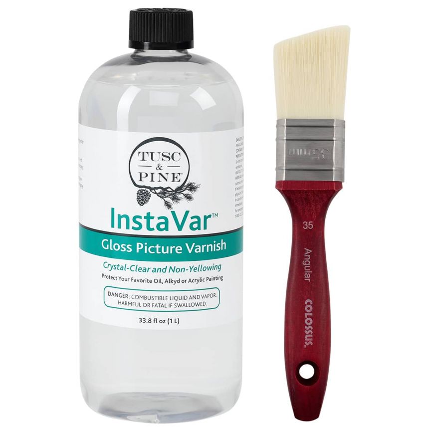 Tusc & Pine Instavar Gloss Picture Varnish 33.8oz + New York Central ...