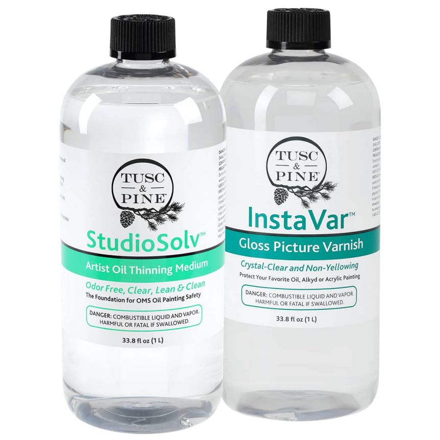 Tusc & Pine Instavar Gloss Picture Varnish + StudioSolv Odorless ...
