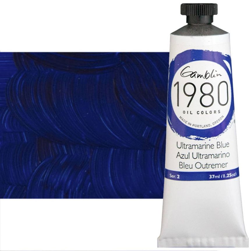 Gamblin 1980 Oil Colors - Ultramarine Blue, 37ml Tube | Jerry's Artarama