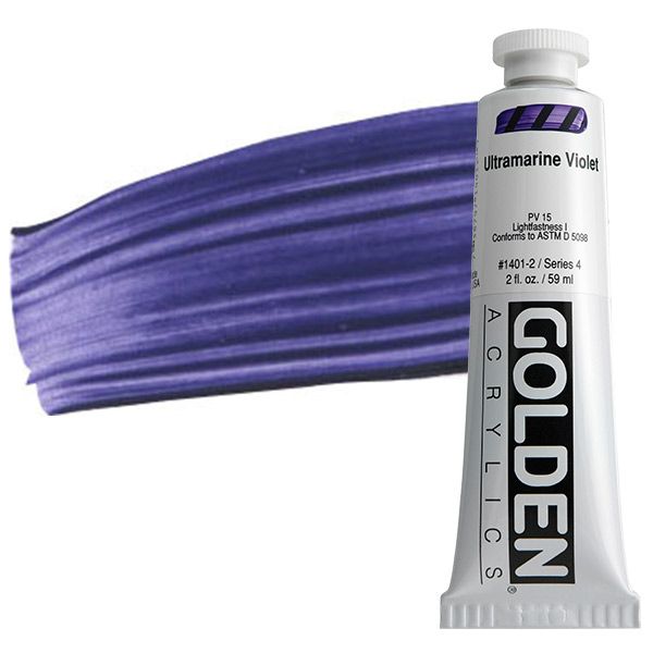GOLDEN Heavy Body Acrylics - Ultramarine Violet, 2oz Tube | Jerry's ...