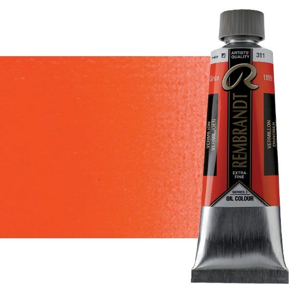 Rembrandt Extra-Fine Artists' Oil Paint - Vermilion, 150ml Tube | Jerry ...