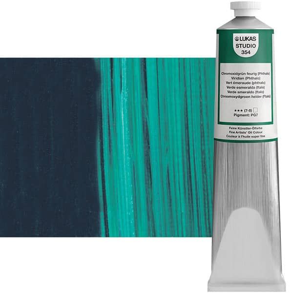 LUKAS Studio Oil Color - Viridian (Phthalo), 200ml tube | Jerry's Artarama
