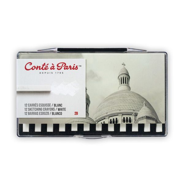 Conté À Paris Crayon White 2B (Box of 12) | Jerry's Artarama