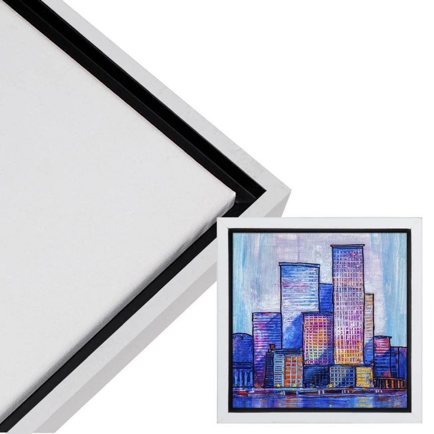 Cardinali Floater Frame - White 5"x5", 3/4" Deep | Jerry's Artarama