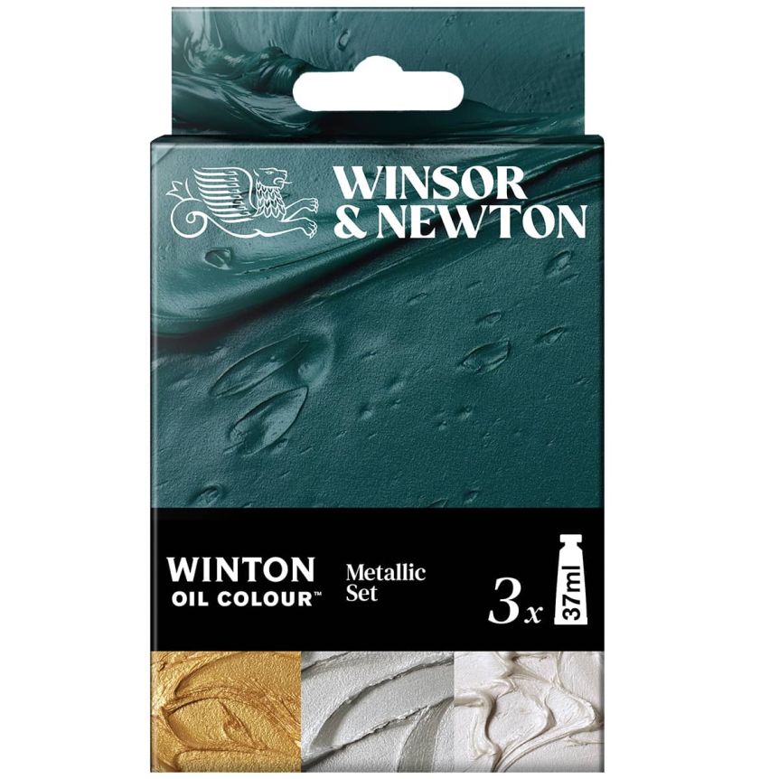 Winsor & Newton Winton Oil Color - Metallic Set of 3, 37 ml Tubes ...