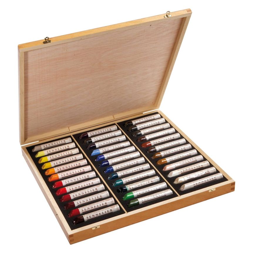 Sennelier Oil Painting Sticks Wood Box, Set of 36 | Jerry's Artarama