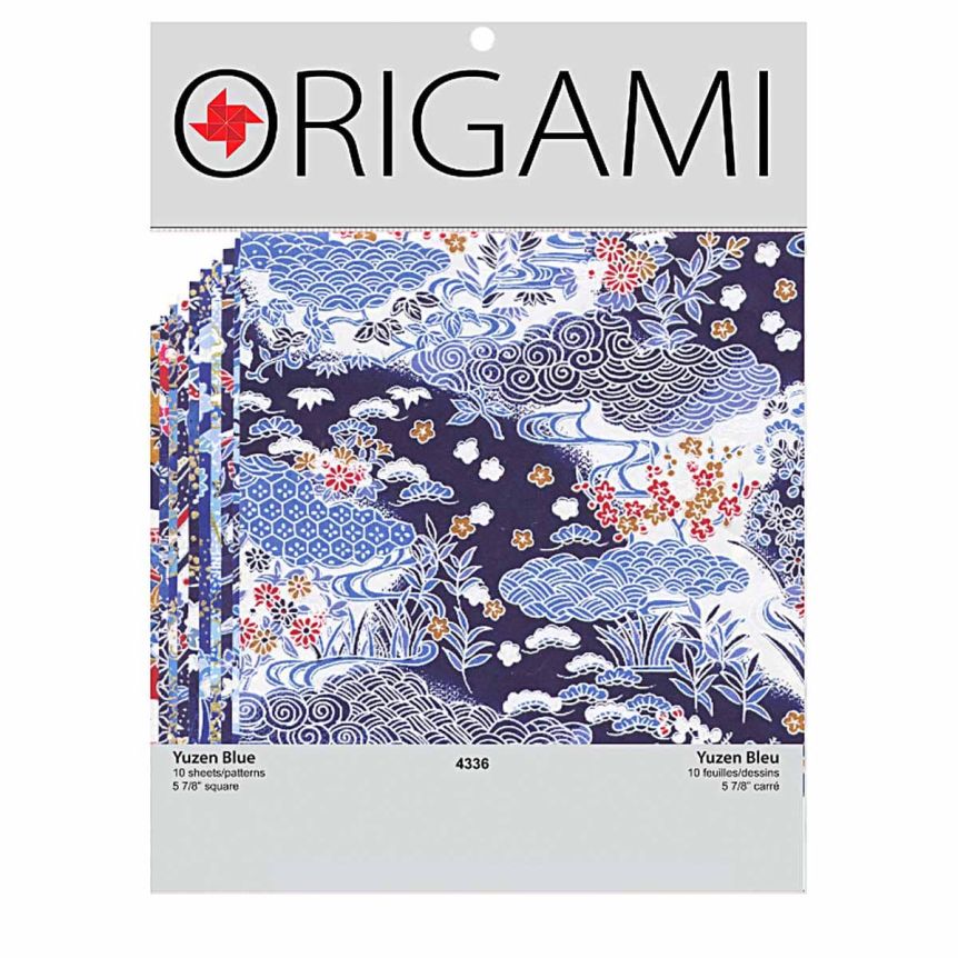 Yasutomo Origami Paper - Yuzen Blue Set, 5-7/8" (Pack of 10) | Jerry's ...
