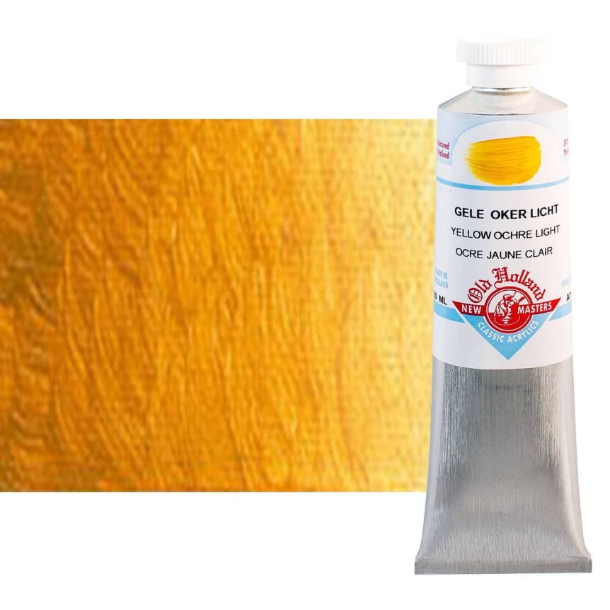Old Holland New Masters Classic Acrylic Colors Yellow Ochre Light 60 ml ...