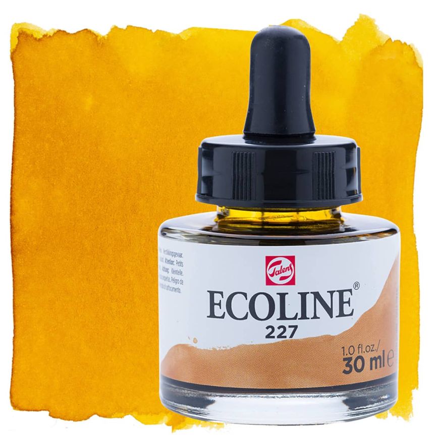 Ecoline Liquid Watercolor, Yellow Ochre 30ml Pipette Jar | Jerry's Artarama