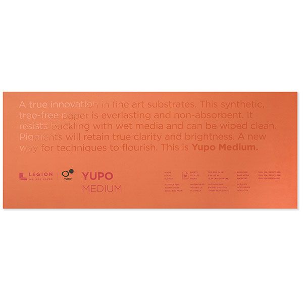 Yupo Multimedia Medium Paper Pad 6x15" - White 74lb. 10 Sheets | Jerry's Artarama