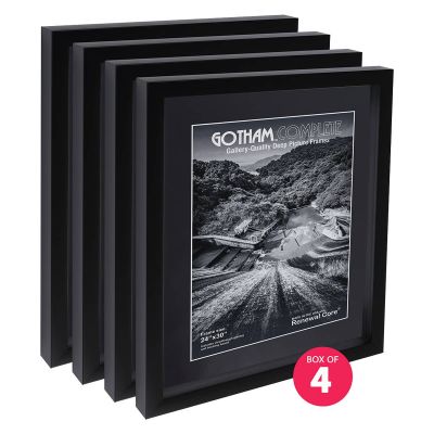 Gotham Black Deep Gallery Frames w/ Glazing & Backing | Jerry's Artarama
