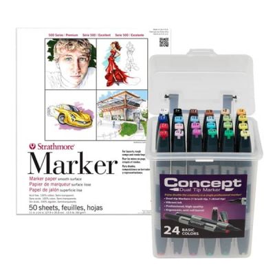 Dual Tip Art Markers & Sets, 4 in 1 Markers by Concept | Jerry's Artarama