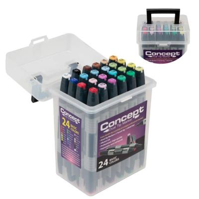 Dual Tip Art Markers & Sets, 4 in 1 Markers by Concept | Jerry's Artarama