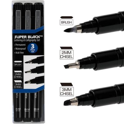 Super Black Fineliner Permanent Ink Pen Sets by Creative Mark | Jerry's ...
