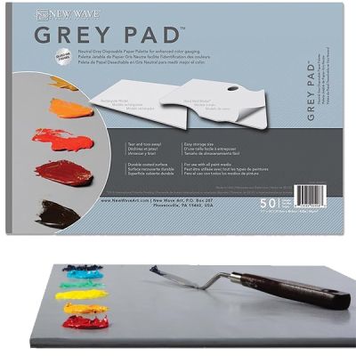 New Wave Neutral Grey Pad Disposable Paper Palette Pads | Jerry's Artarama