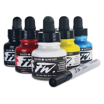 FW Acrylic Inks & Sets by Daler-Rowney | Jerry's Artarama
