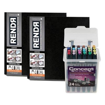 RENDR® Sketchbooks & Roll - No Show Thru Paper | Jerry's Artarama