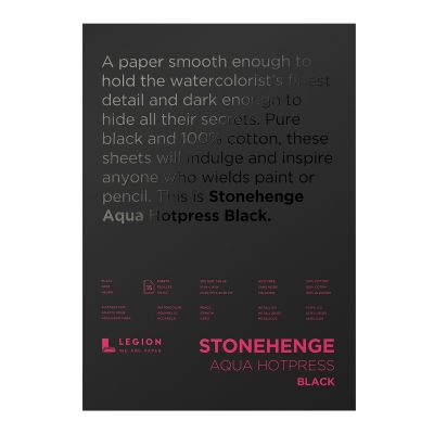 Stonehenge Black Aqua Watercolor Paper Pads by Legion | Jerry's Artarama
