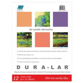 DuraLar Wet Media .004" Film 12 Sheet Pad 9 x 12" | Jerry's Artarama