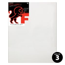 Fredrix Red Label Medium, 22" x 28" Gallery Canvas Box of 3, 1-3/8 ...