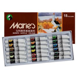 Marie's Acrylic Colour Assorted Colors 12 ml (Set of 18) | Jerry's Artarama