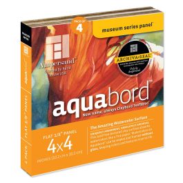 Ampersand Museum Series Aquabord Panel Flat 1/8" 4" x 4" (Pack of 4 ...