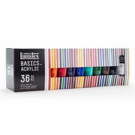 Liquitex BASICS Acrylic Assorted Colors Set of 36, 22ml | Jerry's Artarama