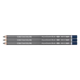 Cretacolor Aquagraph Watersoluble HB Blue Graphite Pencil, Box of 3 ...