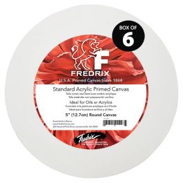 Fredrix Oval And Round Canvas 5" Round (Box of 6) | Jerry's Artarama