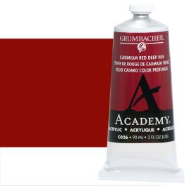 Grumbacher Academy Acrylics Cadmium Red Deep Hue 90 ml | Jerry's Artarama