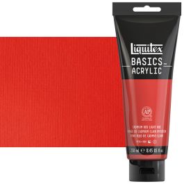 Liquitex Basics Acrylic Paint - Cadmium Red Light Hue, 250ml Tube ...