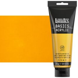 Liquitex Basics Acrylic Paint - Cadmium Yellow Deep Hue, 250ml Tube ...
