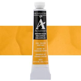 Grumbacher Academy Watercolor, Cadmium Yellow Deep Hue - 7.5 ml Tube ...