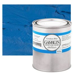 Gamblin Artists Oil - Cerulean Blue, 16oz Can | Jerry's Artarama