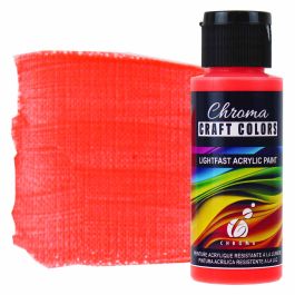 Chroma Acrylic Craft Paint - Red Alert (Neon), 2oz Bottle | Jerry's ...
