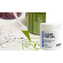 GOLDEN Acrylic Gel Mediums Clear Tar Resin Gel 8 oz | Jerry's Artarama
