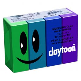 Claytoon Non-Hardening Modeling Clay - Cool Colors, 1lb | Jerry's Artarama