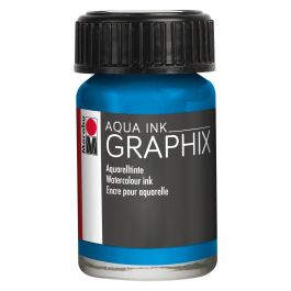 Marabu Graphix Aqua Ink - Cyan (056), 15ml | Jerry's Artarama