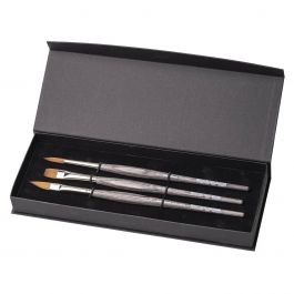 Colineo Synthetic Kolinsky Short Handle Watercolor Brush Gift Box Set ...
