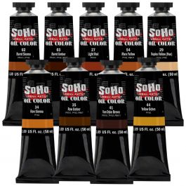 Soho Oil Color - Earth Colors (Set of 9), 50ml | Jerry's Artarama