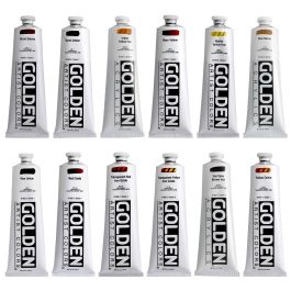 GOLDEN Heavy Body Acrylics, Earthtones Set of 12, 5oz Tubes | Jerry's ...