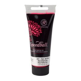 Fluorescent Hot Pink 1.25oz Speedball Water Soluble Block Printing Ink ...