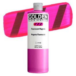 Golden Fluid Acrylic - Fluorescent Magenta, 16oz Jar | Jerry's Artarama