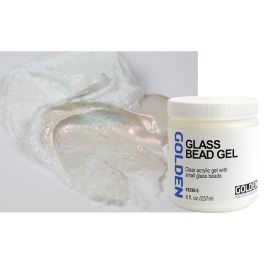 GOLDEN Acrylic Gel Mediums Glass Bead Gel 8 oz | Jerry's Artarama