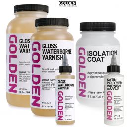 GOLDEN Waterborne Varnish & Isolation Coats | Jerry's Artarama